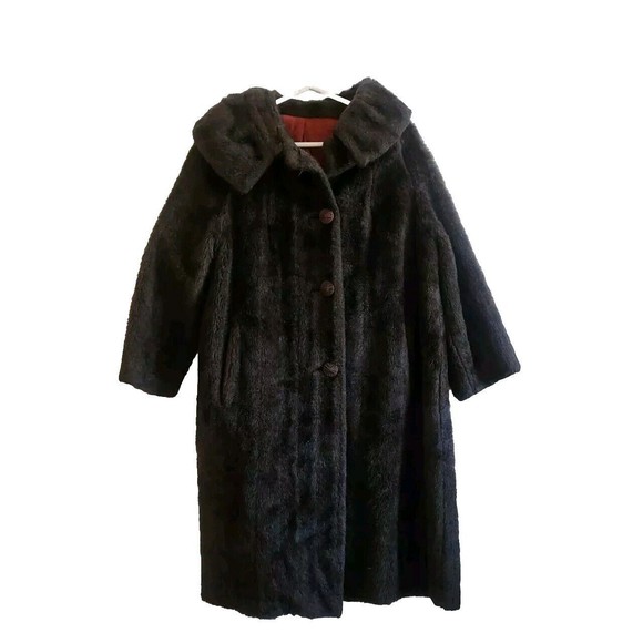 ILGWU | Jackets & Coats | Vintage Ilgwu Union Made Womens Black Faux ...